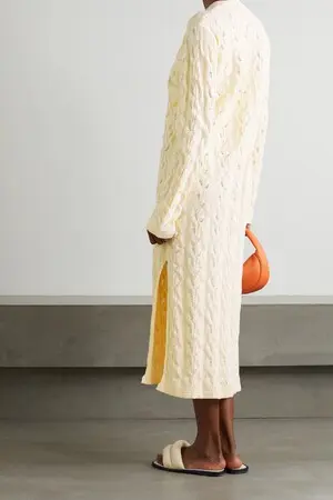 HOLZWEILER Nim Pointelle-knit Cotton Midi Dress