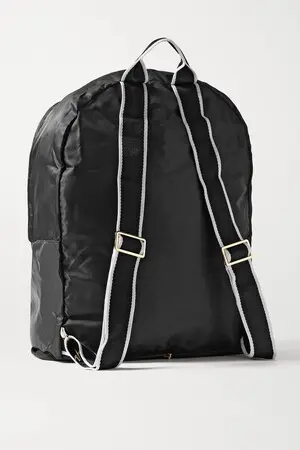 Paravel Net Sustain Fold-up Vegan Leather And Webbing-trimmed Shell Backpack