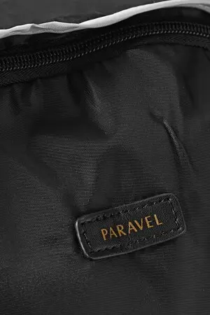 Paravel Net Sustain Fold-up Vegan Leather And Webbing-trimmed Shell Backpack
