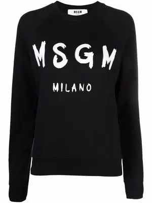 MSGM Logo-print Sweatshirt - Black
