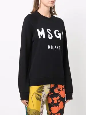 MSGM Logo-print Sweatshirt - Black