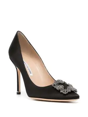 Manolo Blahnik Hangisi 105mm Pumps - Black