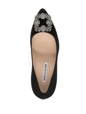 Manolo Blahnik Hangisi 105mm Pumps - Black