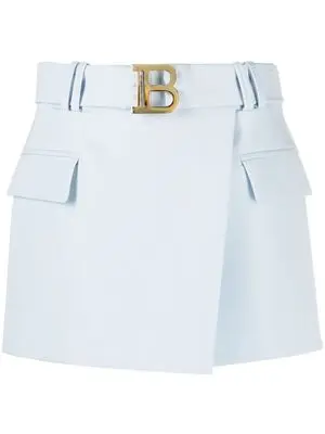 Balmain B Buckle Wrap Mini-skirt