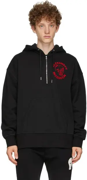 Alexander McQueen Alexander McQueen Black '70s Skull Hoodie 0901 Black/mix