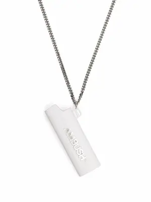 AMBUSH Lighter Case Pendant Necklace - White
