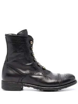 Officine Creative Off-centre Button Boots