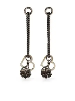 Werkstatt:München Heart-pendant Dangle Earrings