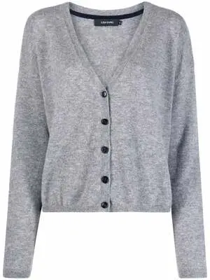LISA YANG V-neck Cashmere Cardigan - Grey