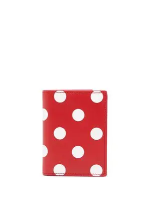 Comme Des Garçons Polka Dot-print Cardholder - Red