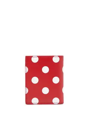 Comme Des Garçons Polka Dot-print Cardholder - Red
