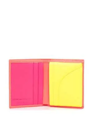 Comme Des Garçons Colour-block Cardholder Wallet - Orange