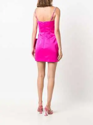 strapless open back dress Genevie Strapless Bow Bust Mini Dress Light Pink