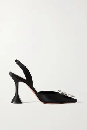 Amina Muaddi Begum Slingback Pumps - Black