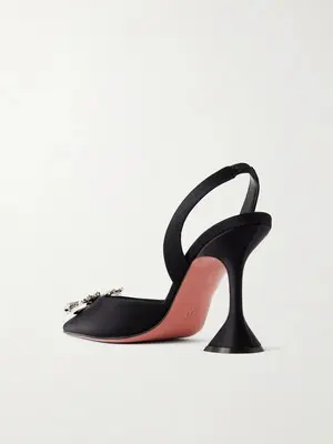 Amina Muaddi Begum Slingback Pumps - Black