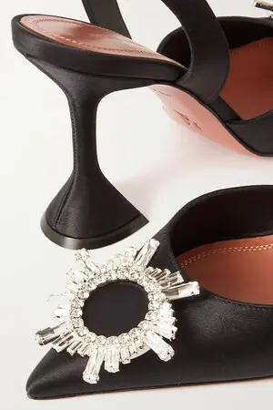 Amina Muaddi Begum Slingback Pumps - Black