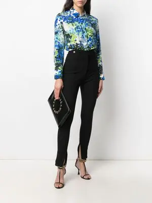Stella McCartney High-waisted Skinny Trousers With Decorative Buttons