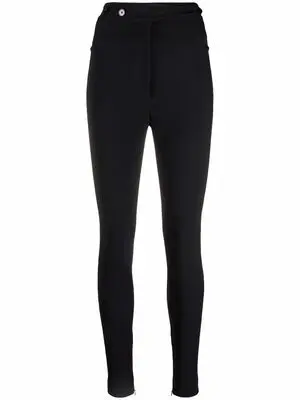 Stella McCartney High-waisted Skinny Trousers With Decorative Buttons