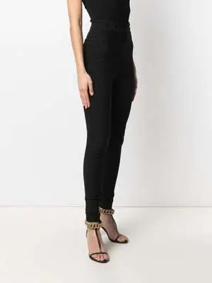 Stella McCartney High-waisted Skinny Trousers With Decorative Buttons