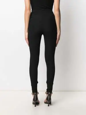 Stella McCartney High-waisted Skinny Trousers With Decorative Buttons