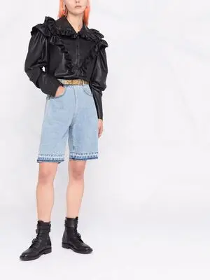 Philosophy Di Lorenzo Serafini Wide-leg Denim Shorts