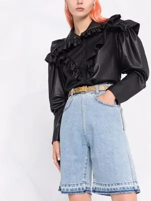 Philosophy Di Lorenzo Serafini Wide-leg Denim Shorts
