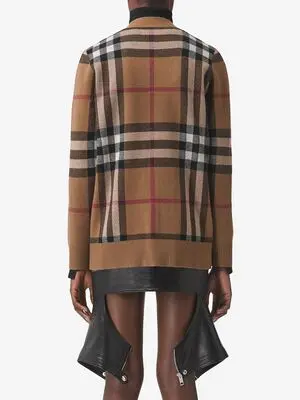 Burberry Checked Wool-cashmere Cardigan