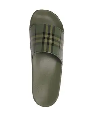 Burberry Check Print Slides