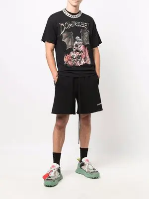 DOMREBEL Logo-embroidered Track Shorts