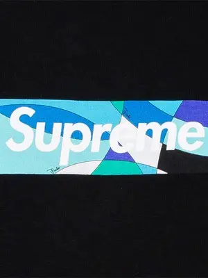 Supreme X Emilio Pucci Box Logo T-shirt - Black