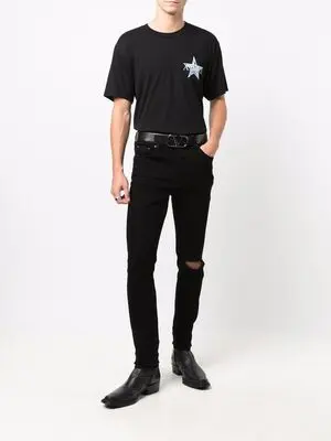 Amiri Raw Edge Hem Bottoms For Men