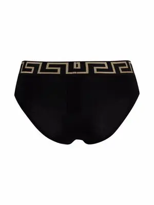 Versace Greca Border Briefs - Black