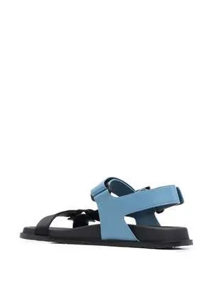 FERRAGAMO Leather Strappy Sandals - Blue