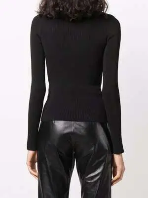 Coperni Cut-out Ribbed Sweater - Black
