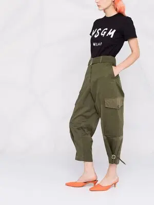 MSGM Logo-print Short-sleeved T-shirt - Black