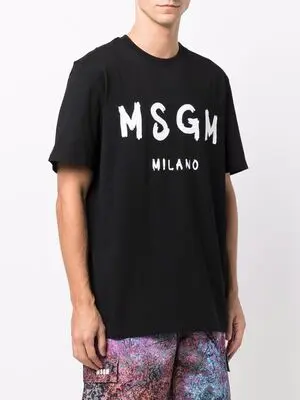 MSGM Milano Logo T-shirt - Black