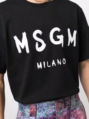 MSGM Milano Logo T-shirt - Black