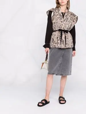 FORTE_FORTE Abstract Pattern Jacket