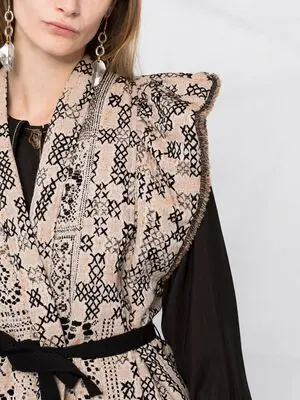FORTE_FORTE Abstract Pattern Jacket