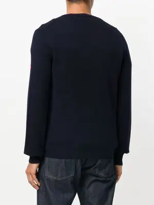 Play Comme Des Garcon Heart-patch Sweater - Blue