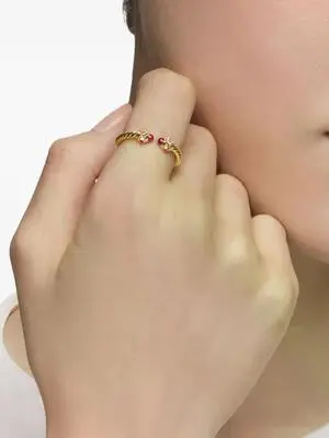 David Yurman 18kt Yellow Renaissance Ruby Ring - Gold