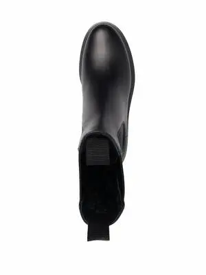 GIANVITO ROSSI Chunky Leather Chelsea Boots - Black