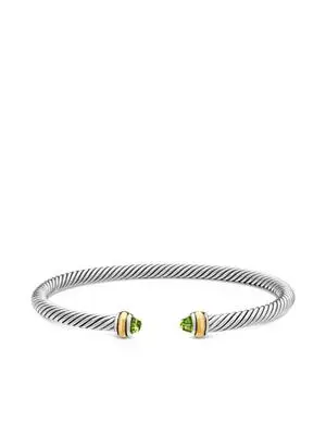 David Yurman 18kt Yellow Gold And Sterling Classic Cable Bracelet - Silver