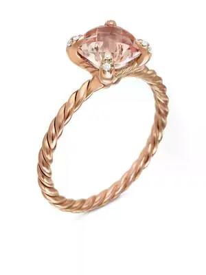 David Yurman 18kt Rose Gold Chatelaine Morganite And Diamond Ring - Pink