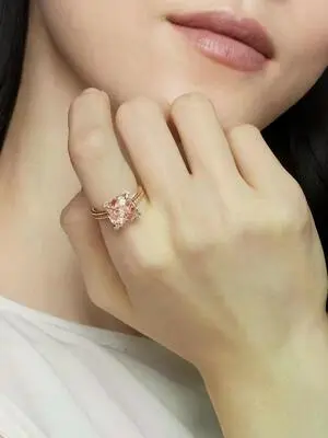 David Yurman 18kt Rose Gold Chatelaine Morganite And Diamond Ring - Pink