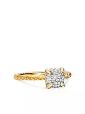David Yurman 18kt Yellow Petite Chatelaine Diamond Ring - Gold