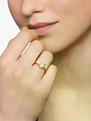David Yurman 18kt Yellow Petite Chatelaine Diamond Ring