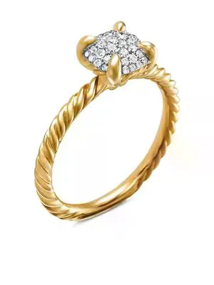 David Yurman 18kt Yellow Petite Chatelaine Diamond Ring
