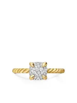 David Yurman 18kt Yellow Petite Chatelaine Diamond Ring