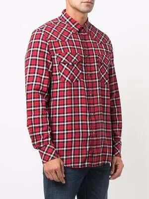 DIESEL® Check-print Shirt - Red
